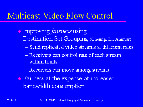 Multicast Video Flow Control