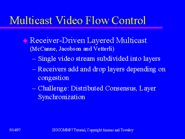 Multicast Video Flow Control
