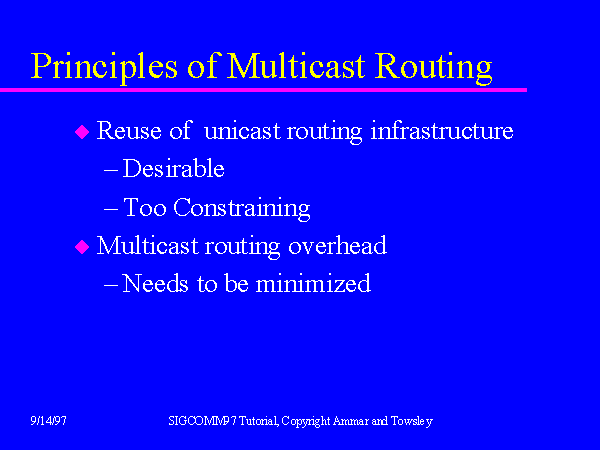 Principles of Multicast Routing