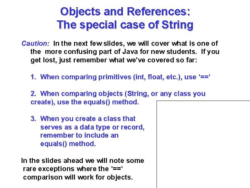 Objects and References: